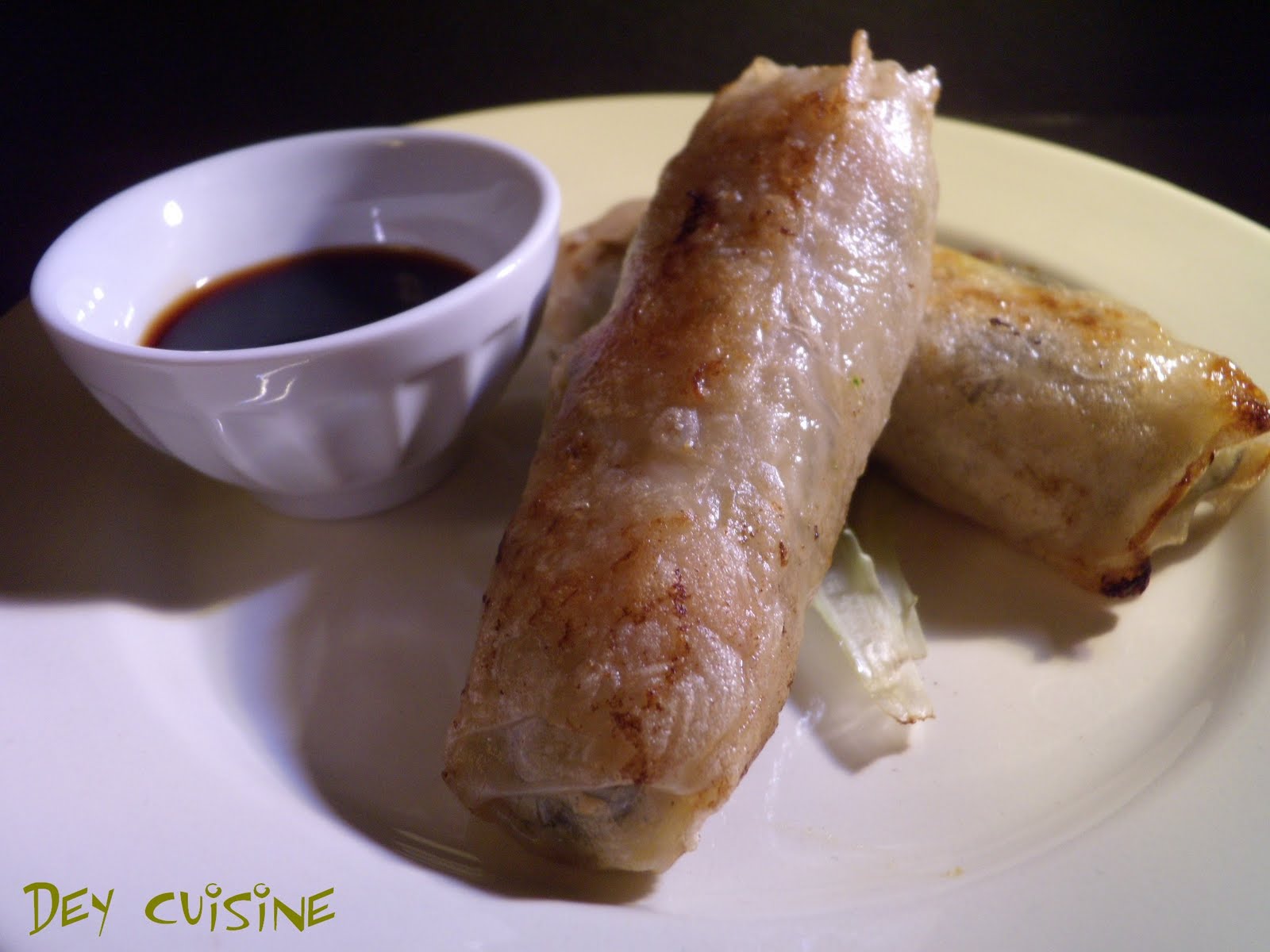 Dey cuisine: Nems poireau & saumon fumé