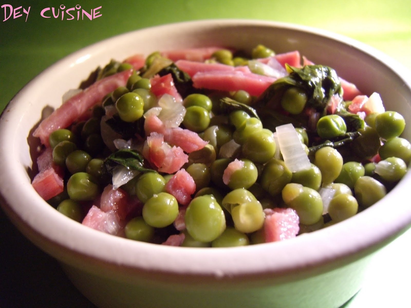 Dey cuisine: Petits pois à la française