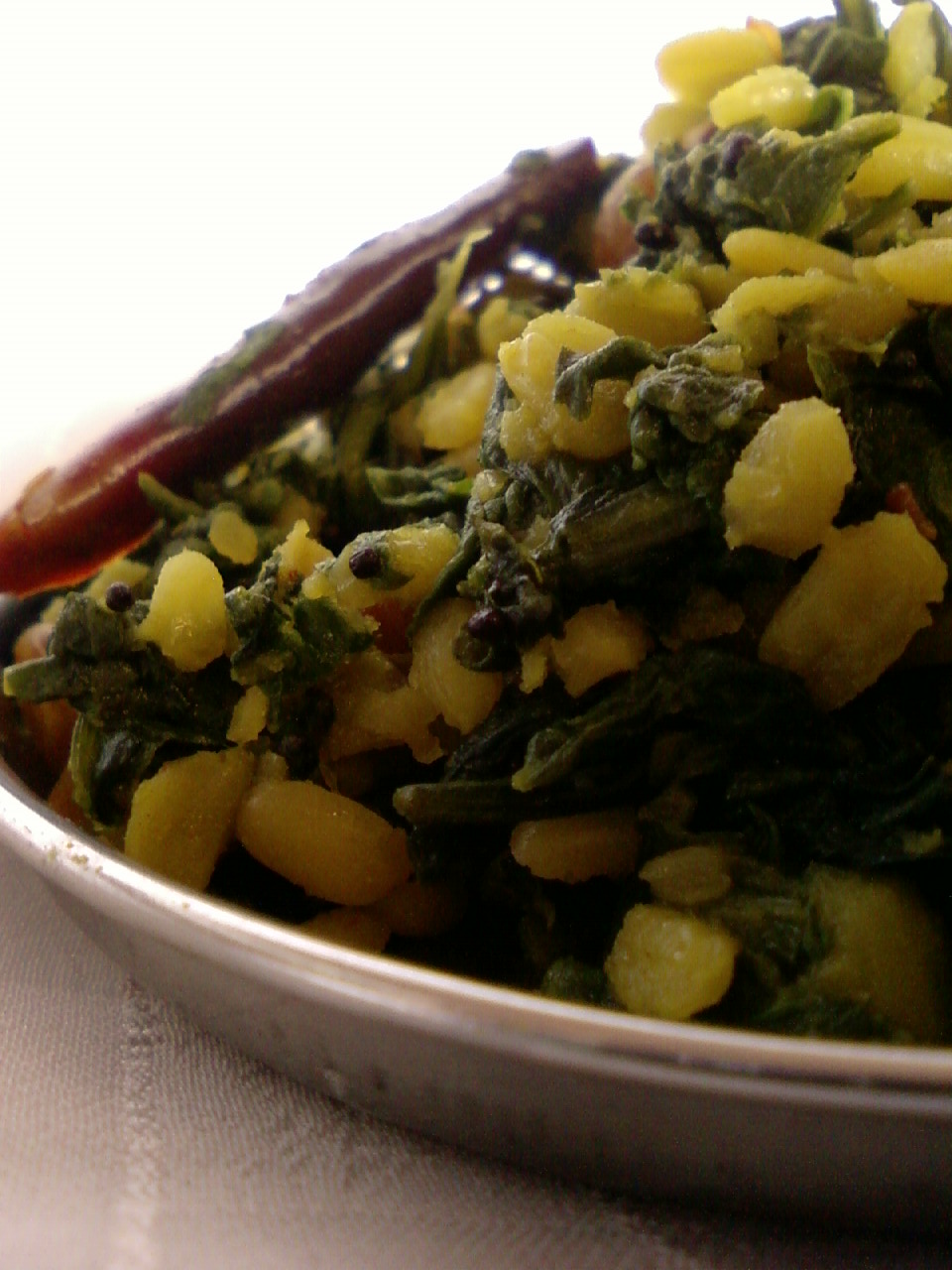 Thotakoora Pesarapappu Koora ~ Amaranth Leaves Moong Dal Stir Fry ...