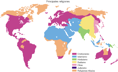 Religión a discusión!: Mapas de las religiones en el mundo