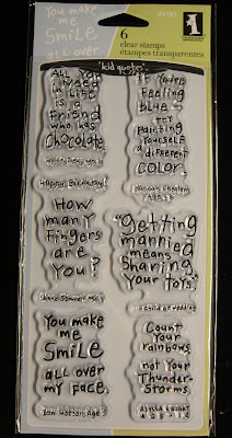 Penny's Favor-It Kreations: Kid Quotes clear stamps by Inkadinkado