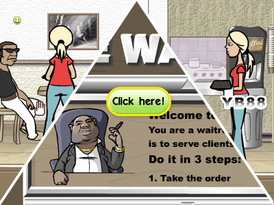 www.flashgame-girl.com: The Waitress - Skill Flash Games