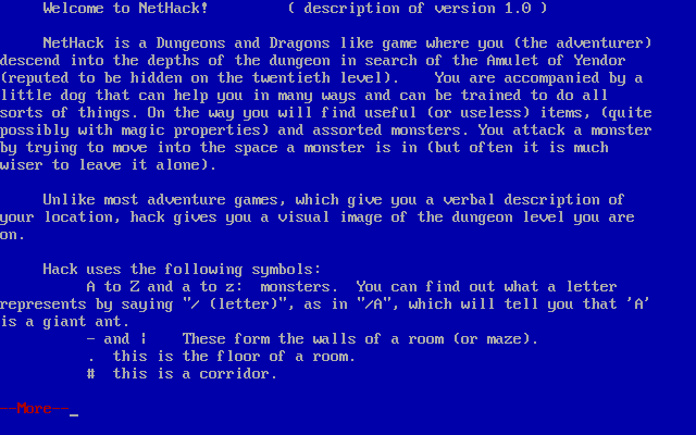 The CRPG Addict: Game 38: NetHack (1987)