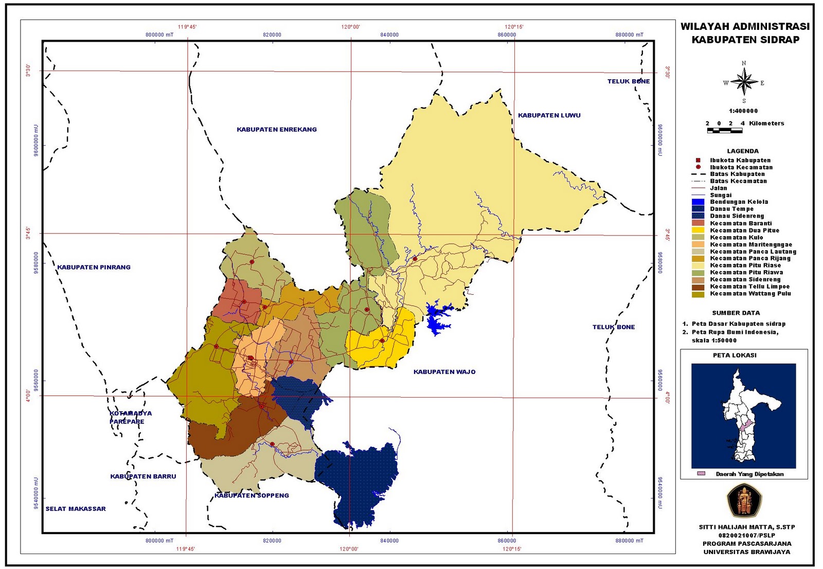 MATTA: Peta Administrasi Kab. Sidrap