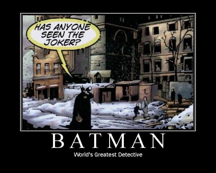 Sober in a Nightclub: Good job Batman