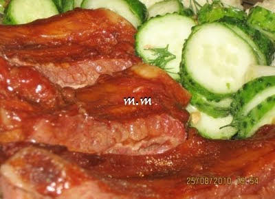 Cu Medi in bucatarie: Coaste de porc afumate dulci-picante