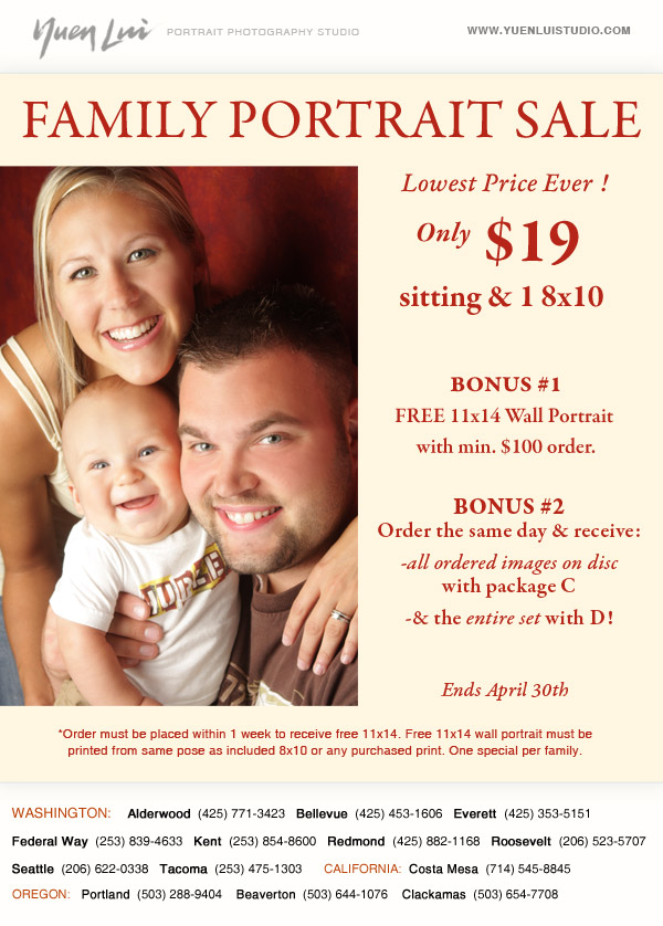 Saving 4 My Family: Yuen Lui Photography Special for $19!