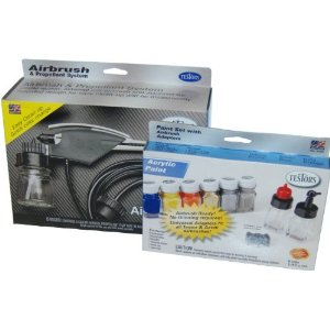 Airbrush Compressor: Testors Paint Set with Airbrush Adapters and Aztek ...