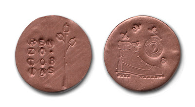 Renzo's Custom Cache: Polymer Clay Geocoin