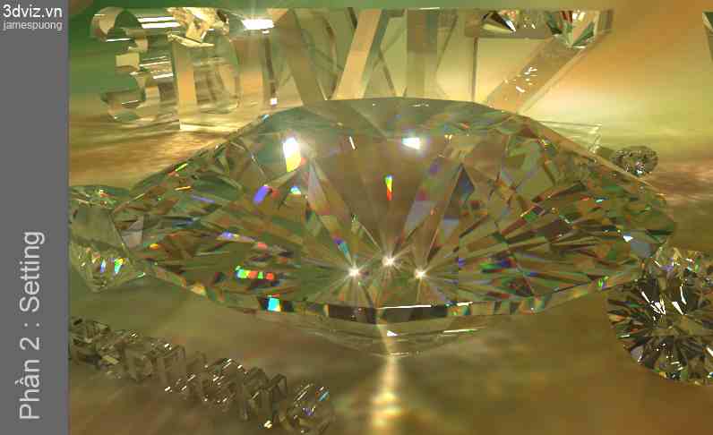 Le Phuong: Making a Diamond in 3dsmax and vray rendering