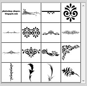 FREE DECORATIVE ELEMENT PHOTOSHOP SHAPES V1 | PHOTOSHOP SHAPES