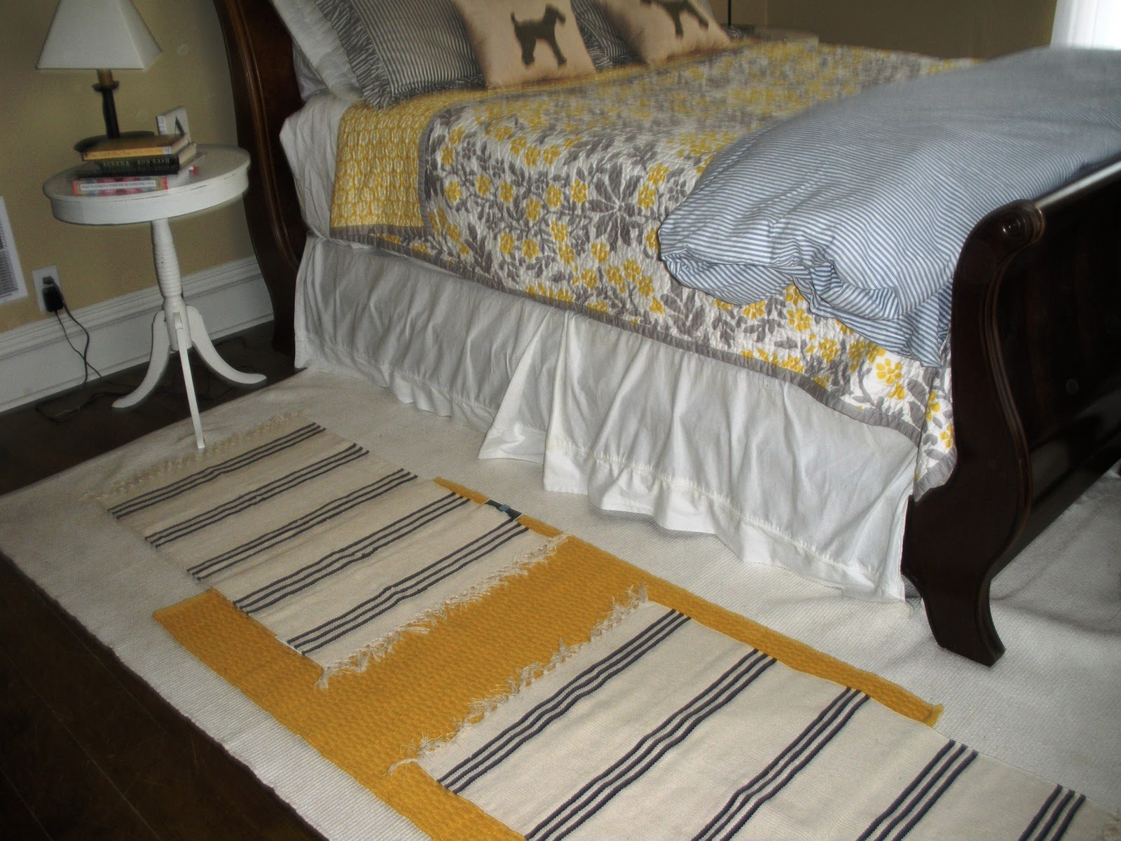 life inside a downtown farmhouse.: layered rugs + master bedroom ...
