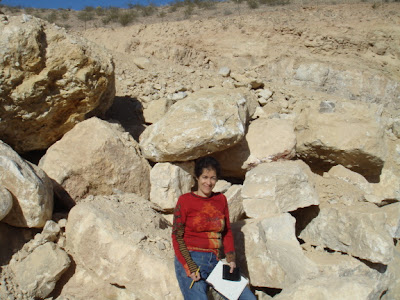 Robin Antar: Robin Antar at the alabaster quarry in Utah