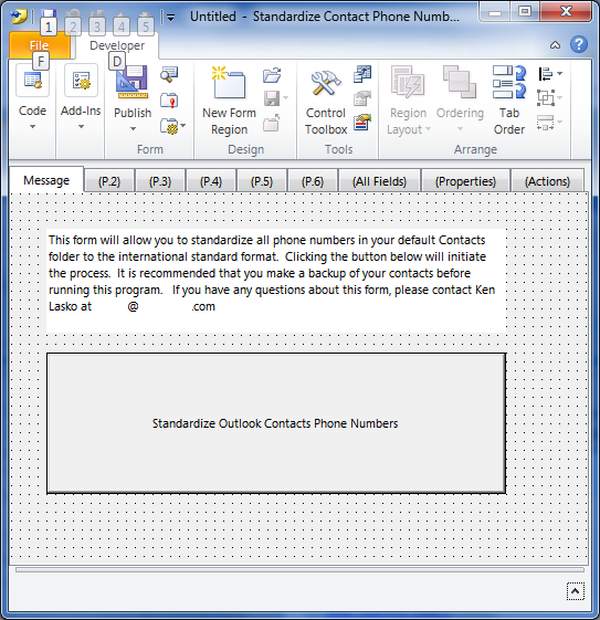 Ken's Unified Communications Blog: Normalizing Outlook Contact Phone ...