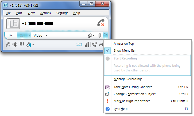 Ken's Unified Communications Blog: Lync Call Recording