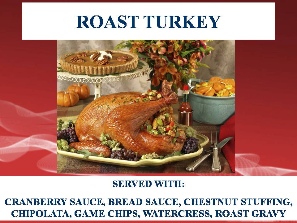 Menu - Food & Accompaniments.