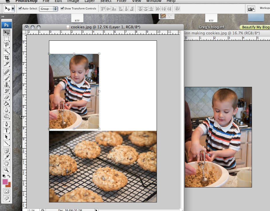 Blog Guidebook: Collaging photos in Photoshop for posting in Blogger