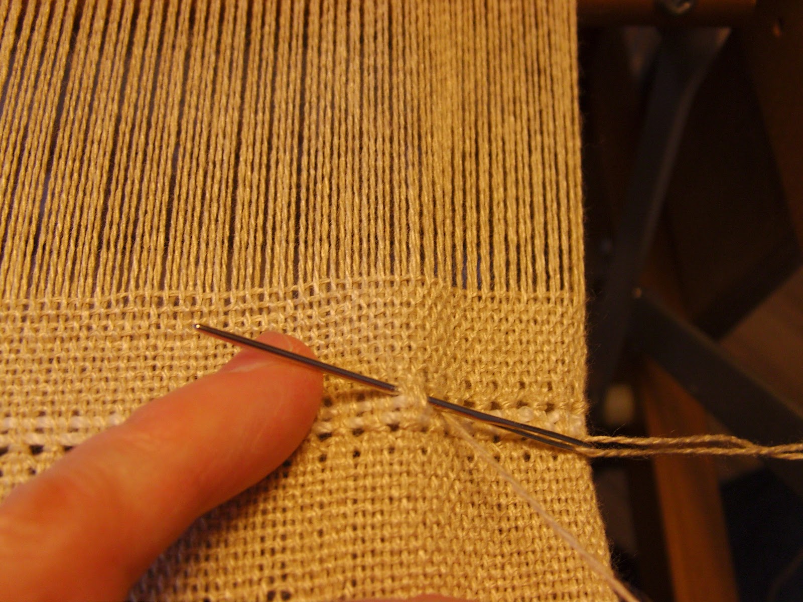 Daisy Hill Weaving Studio: Ladder Hemstitching with Photos