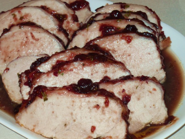 The Tall Girl Cooks: Cranberry Glazed Pork Loin Roast