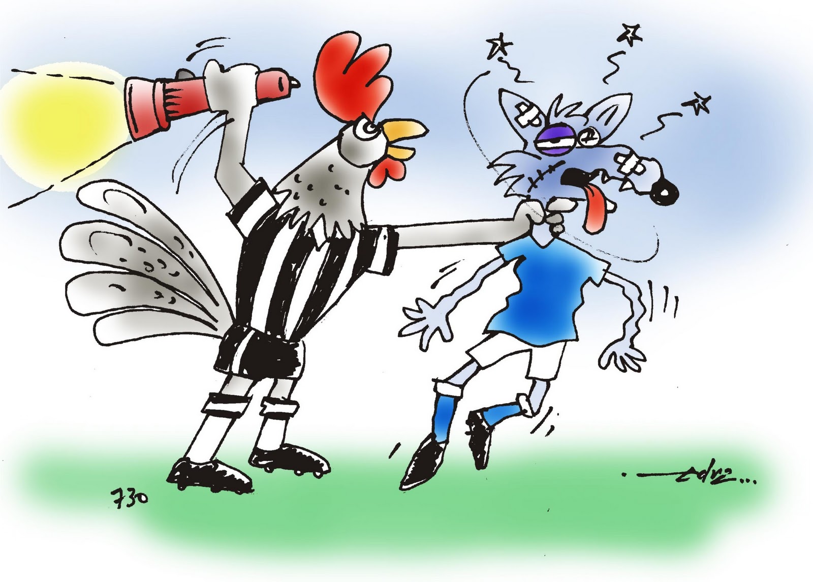 SÓ FUTEBOL - CHARGES: Atlético X Cruzeiro - Charges Retrospectiva