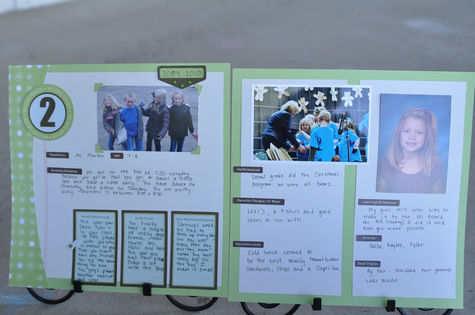 A Creative Day: School book page