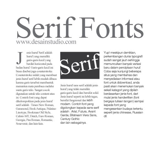 Pengertian Serif dan Sans Serif | desainstudio | tutorial Photoshop dan ...