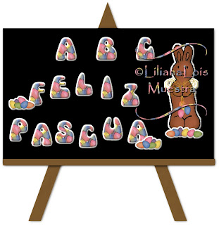 Liliana Lois Diseños: Easter sticker alphabet -alfabeto de Pascua sticker