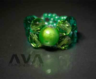 Anillo fantasía verde | Ava complementos