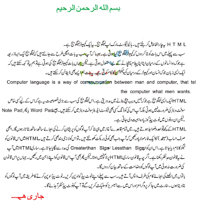 Learn Computer in Urdu, Computer Courses in Urdu: HTML in Urdu Class1