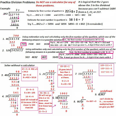 Cobb Adult Ed Math: Division Problems and Estimation