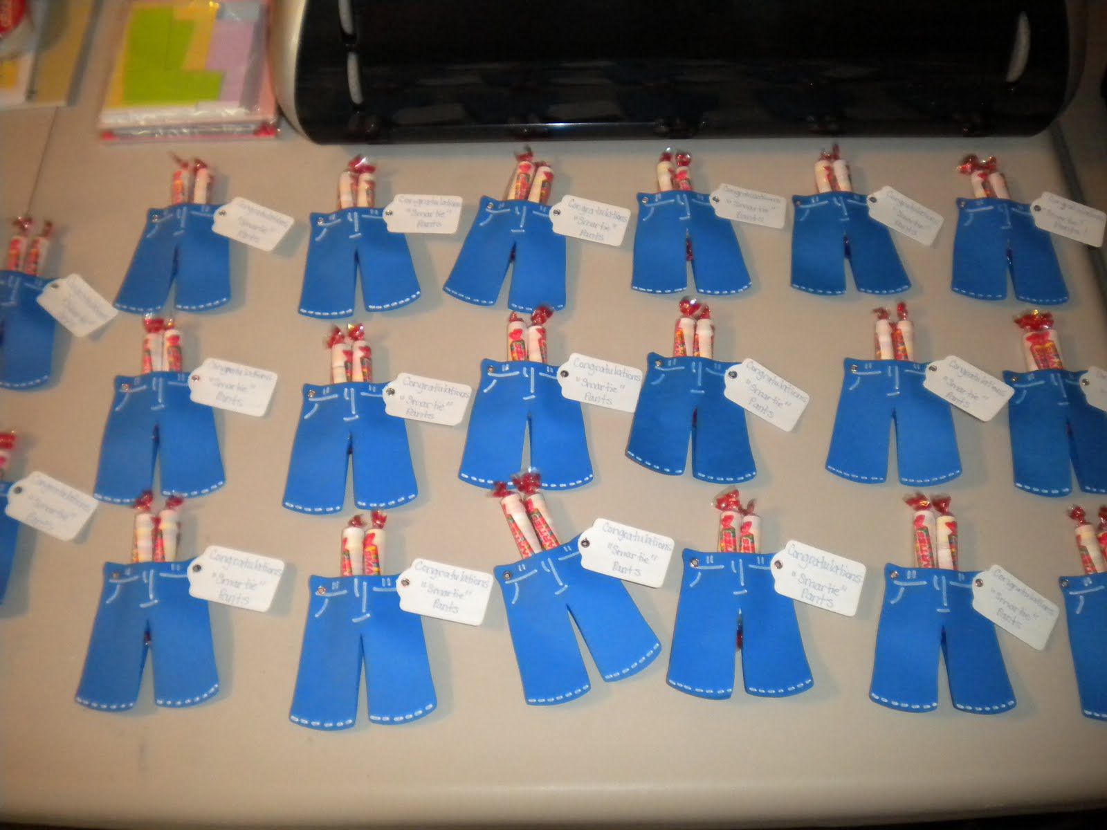 Jean's Crafty Corner: Smartie Pants Kindergarten Graduation Treats