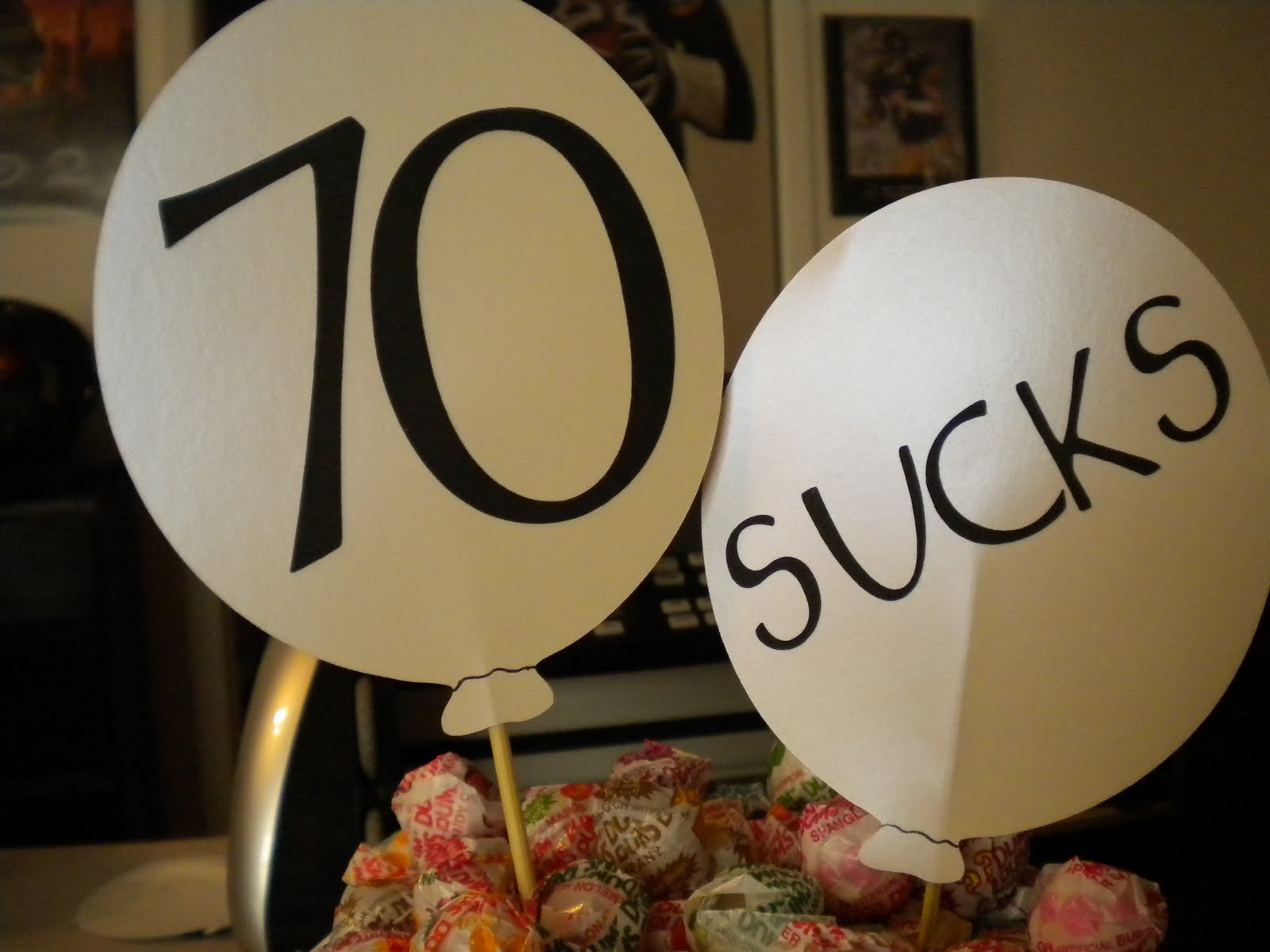 Jean's Crafty Corner: 70 Sucks (birthday bouquet)