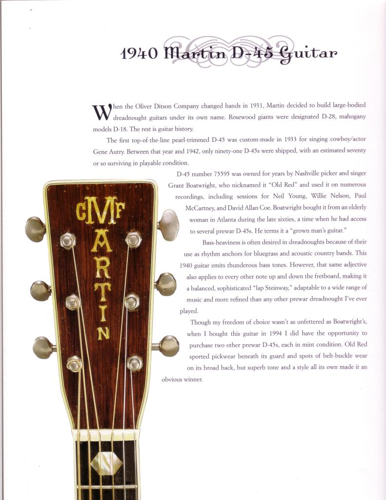 Martin D-45 Master List