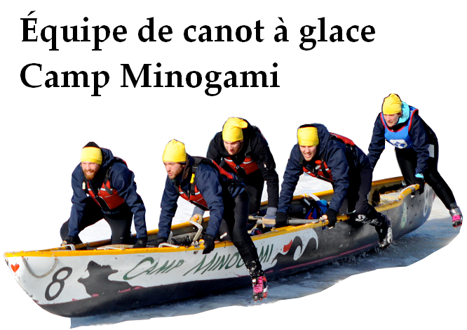 Équipe de canot à glace Camp Minogami