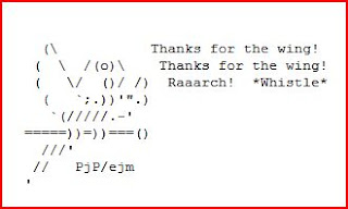 Kiwi's Angels: ASCII-Art parrots
