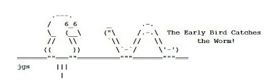 Kiwi's Angels: ASCII-Art parrots
