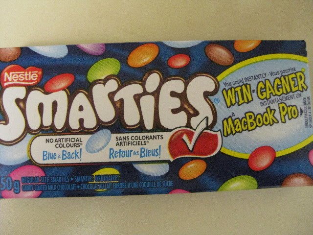 Filberts and Chocolate: Smarties Blue is Back Contest