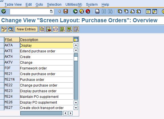 SAP Treasure Box: Set mandatory fields for ME21N screen.