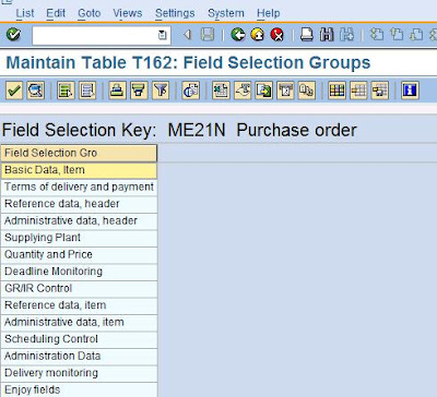 SAP Treasure Box: Set mandatory fields for ME21N screen.