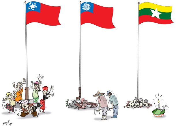 "Lithuania congratulates Myanmar on upgrading their flag and encourages ...