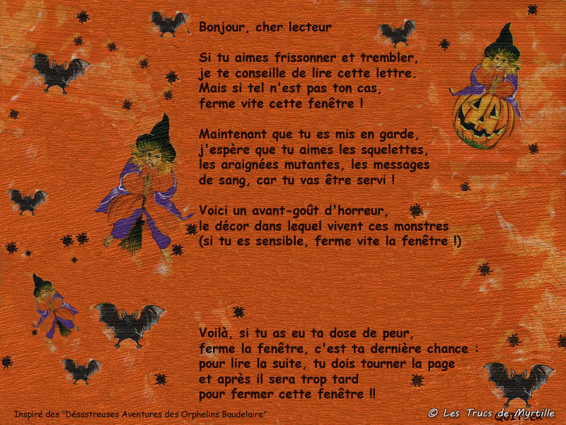 Les Trucs de Myrtille: Poème d'Halloween à la manière des orphelins ...