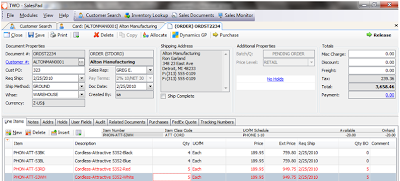 Dan's Corner for Dynamics GP: Sales Order Entry Solution for Dynamics GP