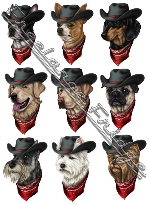 Series of Cowboy Dogs for Various Products – Freelance Fridge ...