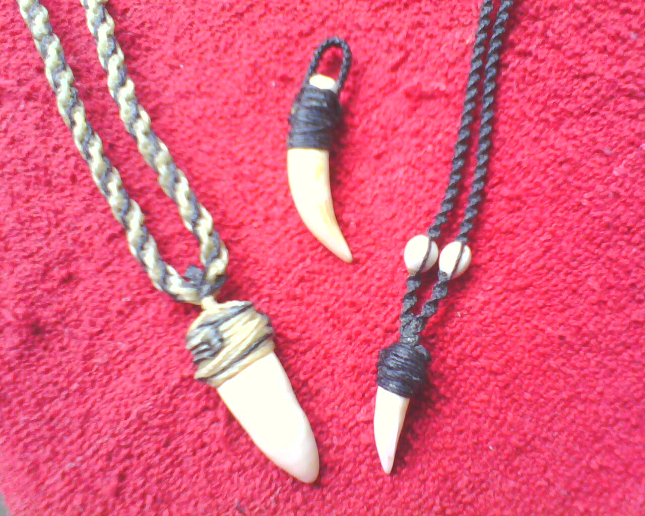 ArT-Sanias Pachamama: collares colmillos de cocodrilo
