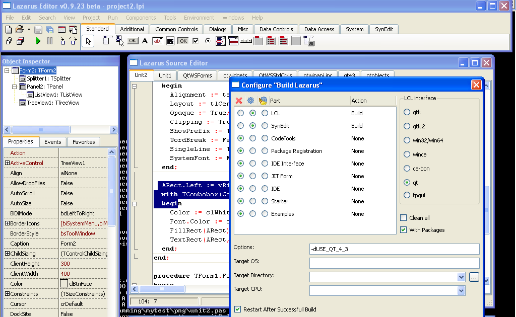 Lazarus Development: Qt IDE