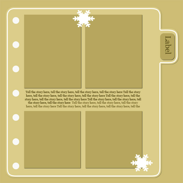 Square Peg: Tabbed Notebook template #2