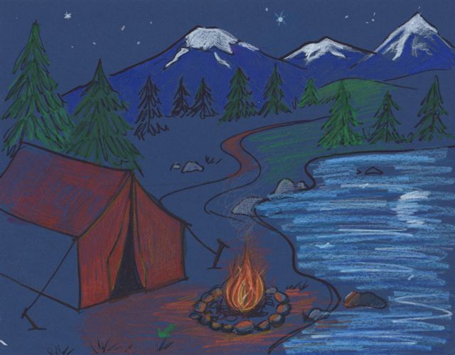 Creator's Joy: Campfire Drawing Project