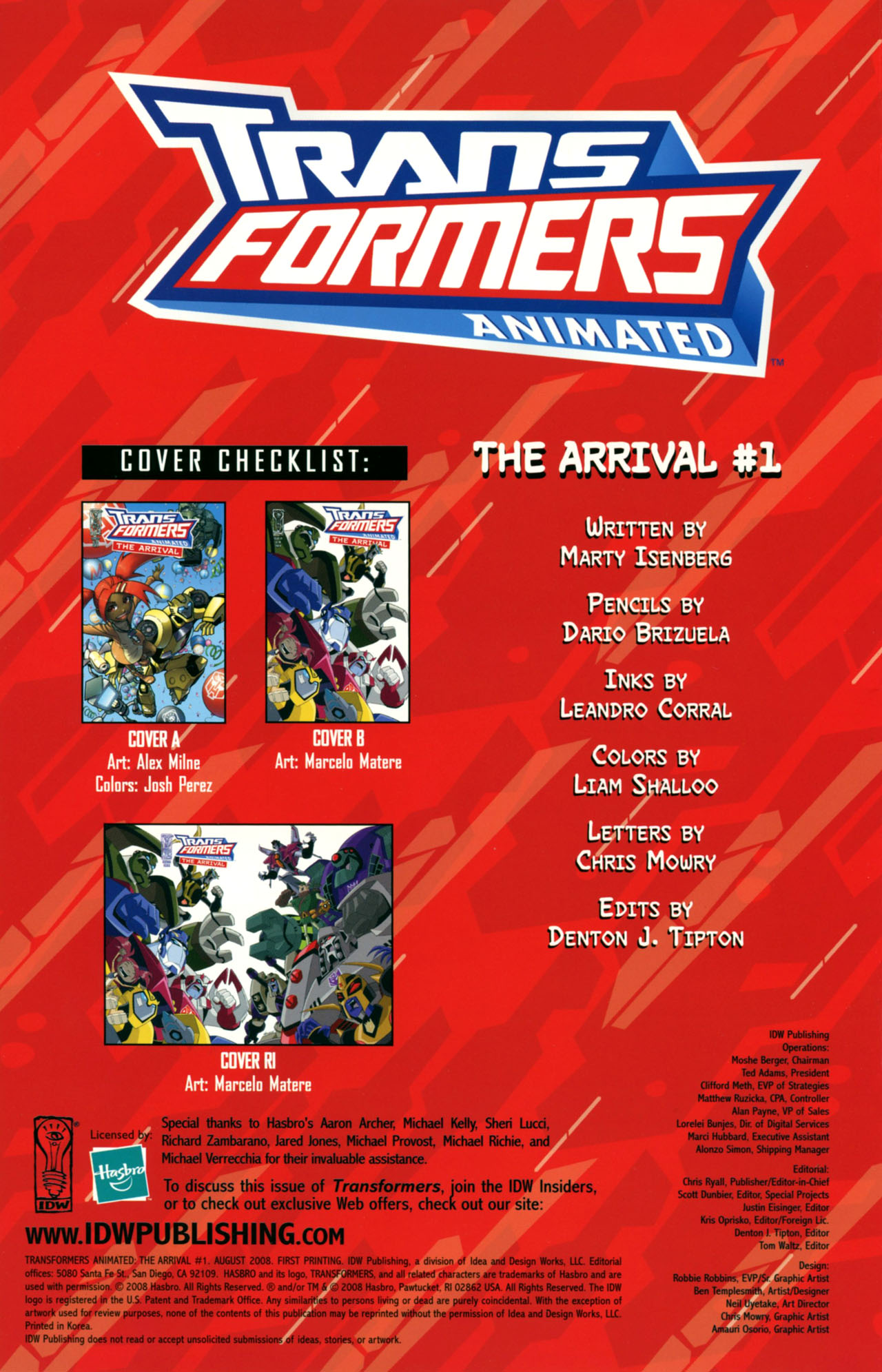 Read online Transformers Animated: The Arrival comic - Issue #1