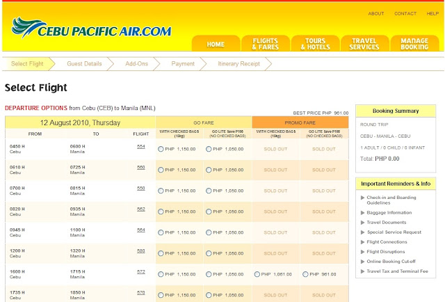 Cebu Pacific Air Intros its New Website