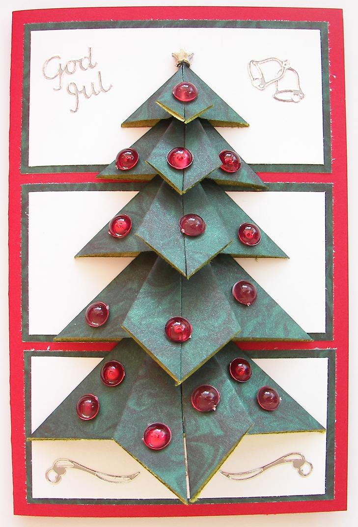 Pernillas pyssel: Julkort med julgran